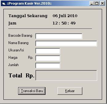 Contoh Program Visual Basic Penjualan Project Soal