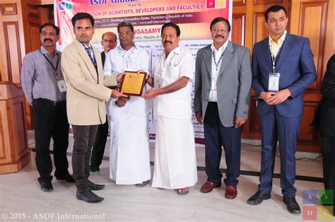 Seshathiri Dhanasekaran Asdf Global Awards 2015 Asdf