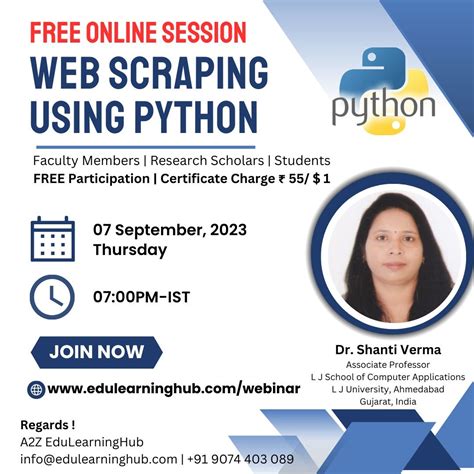 Dr Shanti Verma On Linkedin Free Online Session On Web Scraping