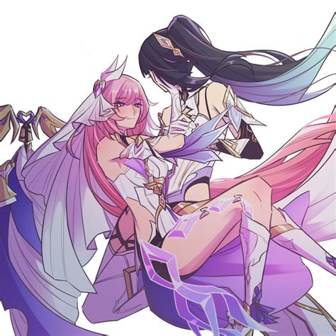 Raiden Mei Elysia Elysia And Raiden Mei Honkai And 1 More Drawn By