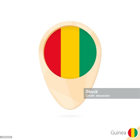 기니의 국기와 지도 포인터 주황색 추상지도 아이콘입니다 0명에 대한 스톡 벡터 아트 및 기타 이미지 0명 기 기니