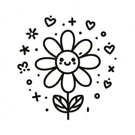 פרח עם פנים לצביעה עם שם דף צביעה עם שם להדפסה יויו דפי צביעה