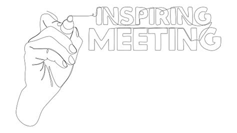 펠트 펜으로 쓴 영감을주는 회의 단어의 연속 한 줄 가는 선 그림 벡터 개념입니다 등고선 그리기 창의적인 아이디어 펜에 대한