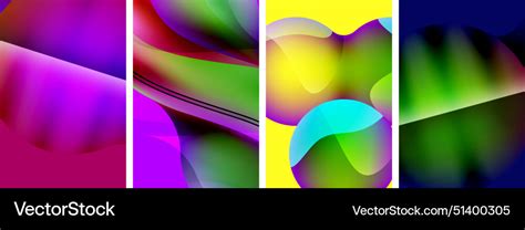 Liquid Abstract Shapes With Gradient Colors Vector Image