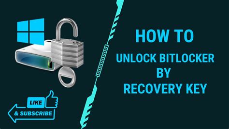How To Unlock Bitlocker Encrypted Drive On Windows With Recovery Key Youtube