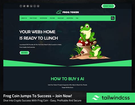 Frog Coin Token Tailwind Web Template By Bitrix Infotech Pvt Ltd On Dribbble