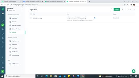 testsigma tutorials automate upload buttons md at dev · testsigmahq