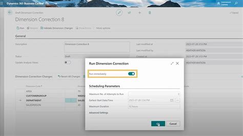 How To Correct Dimensions In D365 Business Central