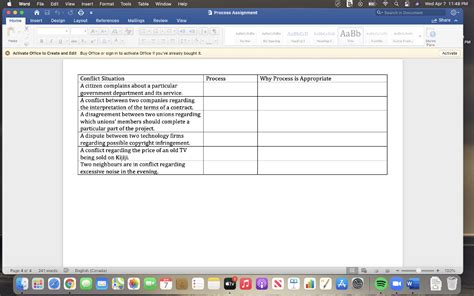 Solved Word File Edit Insert Format Tools Table Window Help
