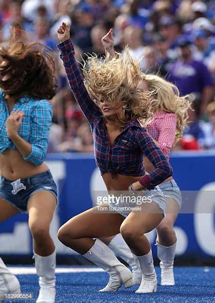A Member Of The Buffalo Bills Cheerleaders The Buffalo Jills Performs