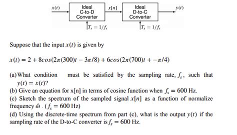 Solved Suppose That The Input X T Is Given By Chegg Com