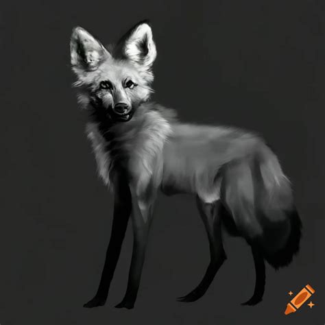 Maned Wolf Drawing