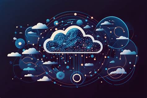 Cloud Computing Data Transfer Network Stock Illustration Illustration