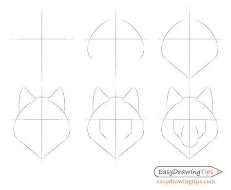 How To Draw A Wolf Face And Head Step By Step Easydrawingtips