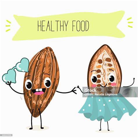 귀여운 만화 코코아 콩 다양한 활동을 하는 초콜릿 캐릭터 평면 벡터 일러스트 레이 션 재미 있는 과일 재미 있는 콩 만화 스타일의 웃는 마스코트 아이 메뉴 장식 0명에 대한