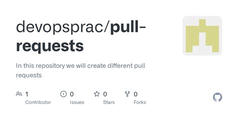 GitHub Devopsprac Pull Requests In This Repository We Will Create Different Pull Requests