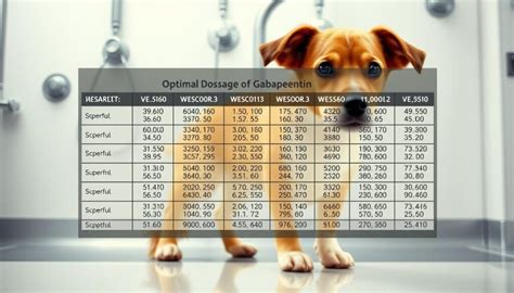 Optimal Gabapentin Dosage For Dogs Weight Based Chart