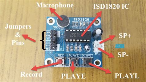 Interfacing Isd1820 Voice Recorder Module With Arduino Electronicshub