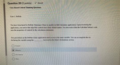 Solved You Have Been Hired By PetPals Veterinary Clinic To Chegg