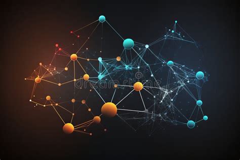 Abstract Interconnected Dots And Lines Stock Illustration