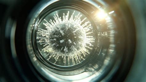D Medical Illustration Providing A Detailed Microscopic View Of A Virus Particle Stock Image