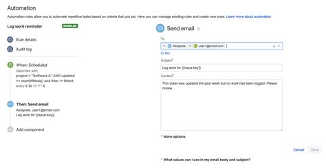 How To Configure Automation To Send Weekly Reminder Emails For Assignee