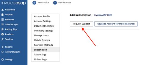 Web Dashboard Reactivate My Subscription InvoiceASAP Support