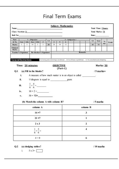 Class 2 Icse Maths Sample Paper Model 2 Pdf