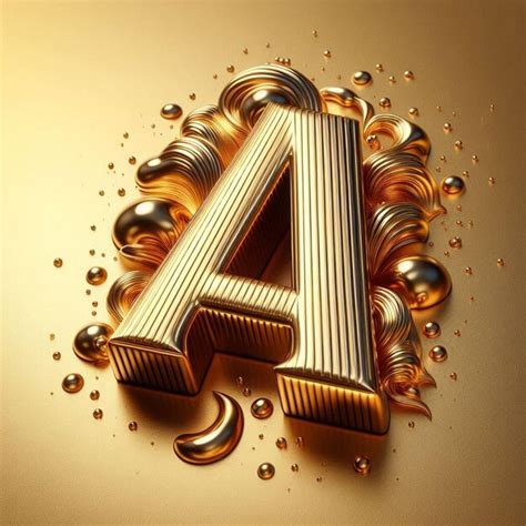 황금색 배경 모에 소셜 미디어 아바타 템플릿으로 황금색 대문자 프리미엄 Ai 생성 Psd