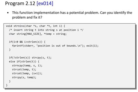 Solved Program 212 Ex014 This Function Implementation Has