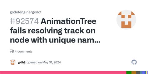 Animationtree Fails Resolving Track On Node With Unique Name · Issue 92574 · Godotengine