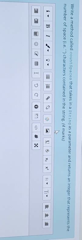 Solved Write A Method Called Count Spaces That Takes In A Chegg
