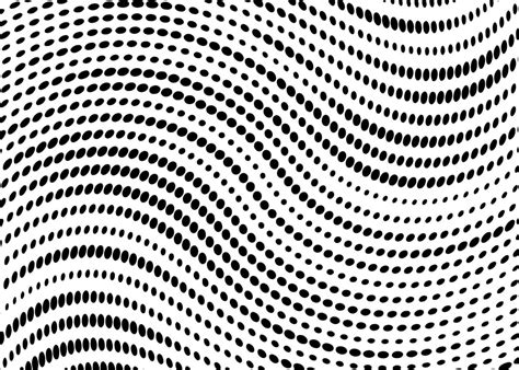 Dotted Wave Pattern Background Wave With Dotted Lines Halftone Gradient With Black Points On A