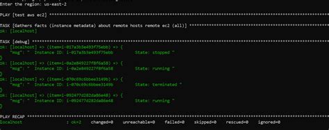 Ansible Script To Get State Of Ec2 Instances