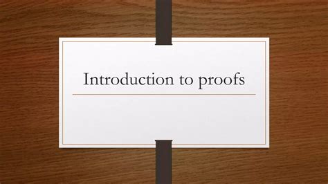 Unit 1 Introduction To Proofs Pptx