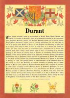 Surname Database Durant Last Name Origin