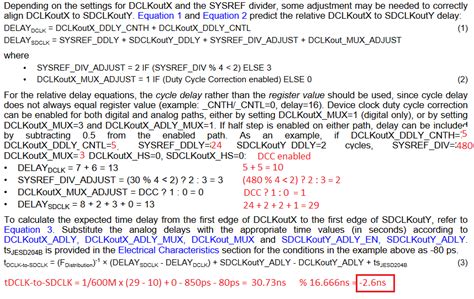 Lmk04821 Sysref To Devclk Latency Calculation Discrepancy Clock And Timing Forum Clock