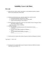 Solubility Curve Lab Sheet Docx Solubility Curve Lab Sheet Pre Lab Define The Terms Solute