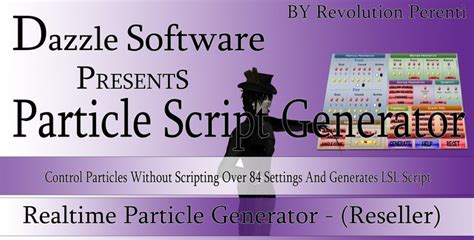 Second Life Marketplace Dazzle Software Particle Script Generator Reseller
