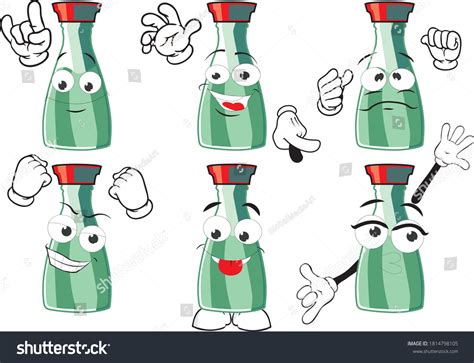 Vector Set Drawing Spice Bottles Different Stock Vector Royalty Free 1814798105 Shutterstock