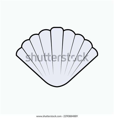 Shell Icon Clam Scallop Fossil Symbol Stock Vector Royalty Free