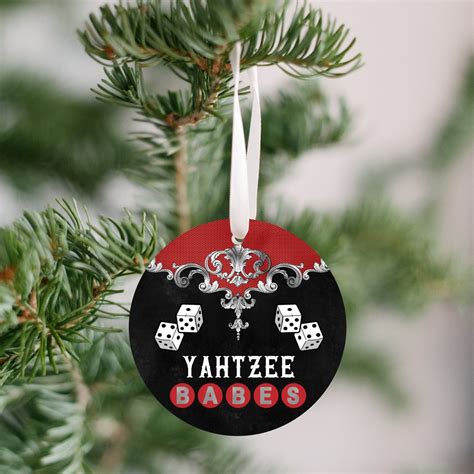 Yahtzee Babes Ornament Dice Game T Game Night Decor Funny Board