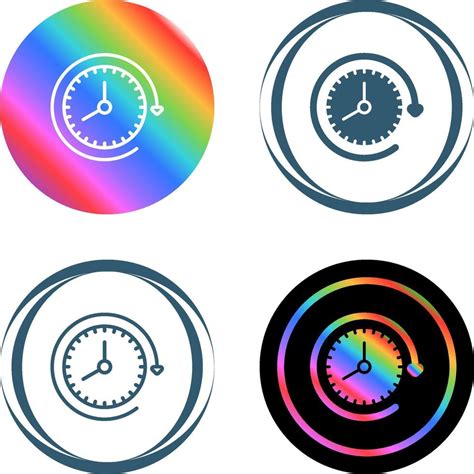 Clock With Arrow Vector Icon Vector Art At Vecteezy