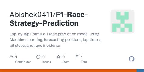 Github Abishek0411 F1 Race Strategy Prediction Lap By Lap Formula 1 Race Prediction Model