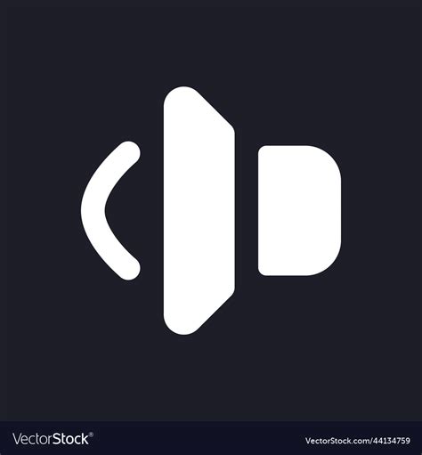 Volume Dark Mode Glyph Ui Icon Royalty Free Vector Image