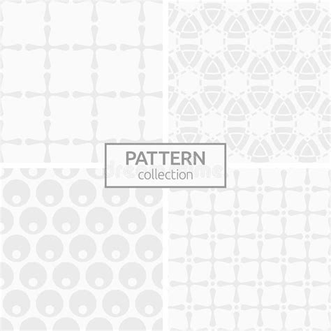 Set Of Four Abstract Geometric Seamless Patterns Stock Vector Illustration Of Line Package