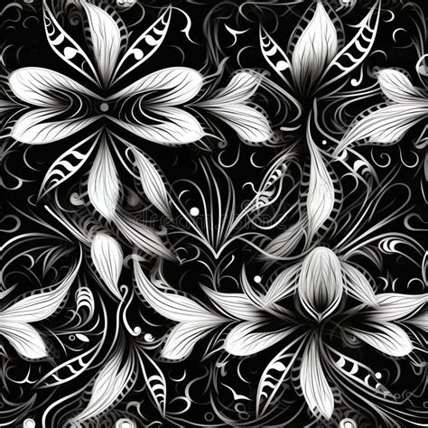Generative Ai Seamless Abstract Flower Seamless Stock Illustration