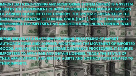 Idpms Import Data Processing And Monitoring System Idpms Youtube