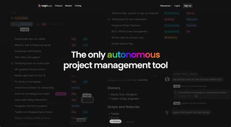 Height The Autonomous Project Management Tool Seektool Ai Directory