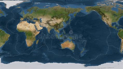 Sunda Plate Global Map Patterson Cylindrical Satellite Stock Illustration Illustration Of